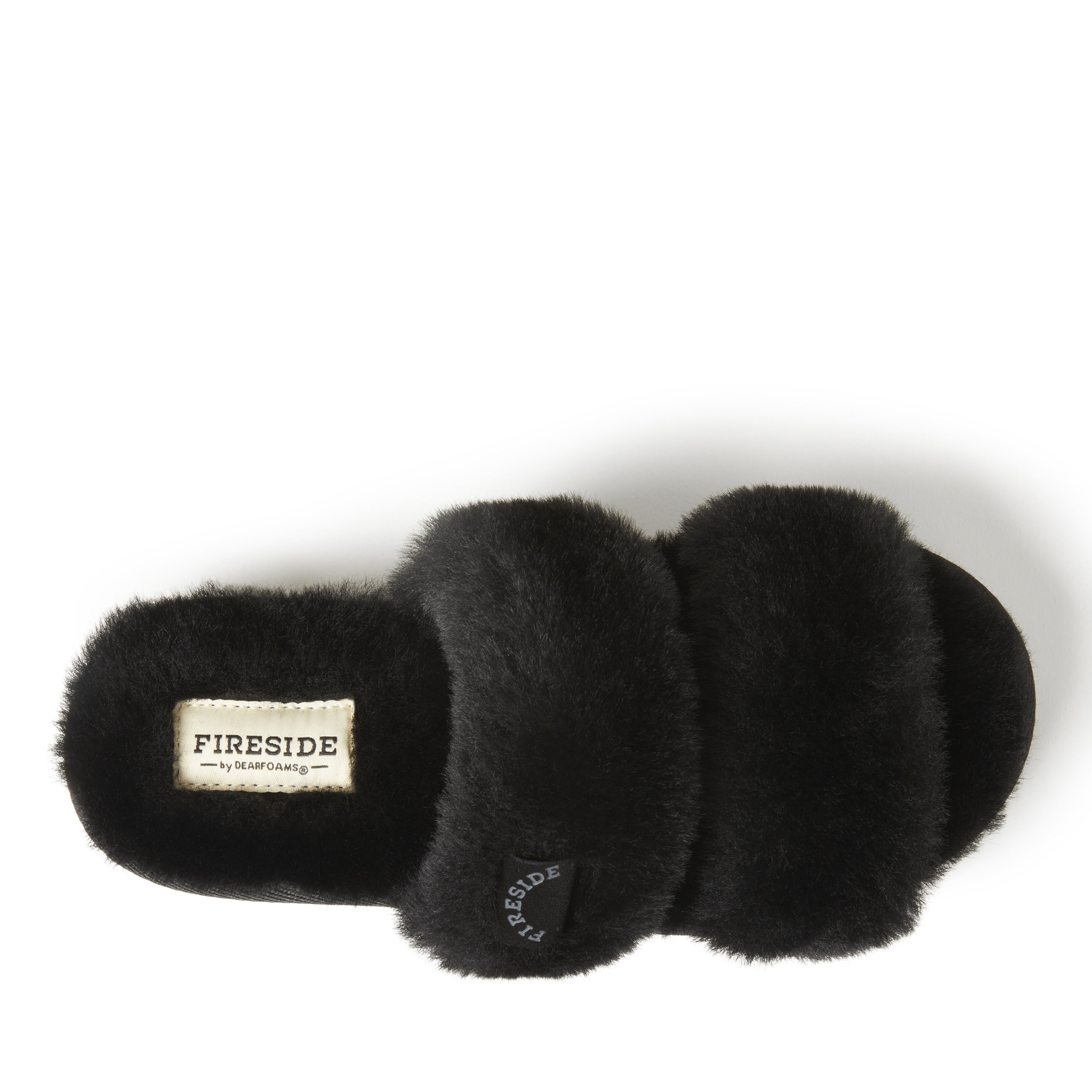 Women's Fireside by Dearfoams Benalla Shearling Double Band Slide