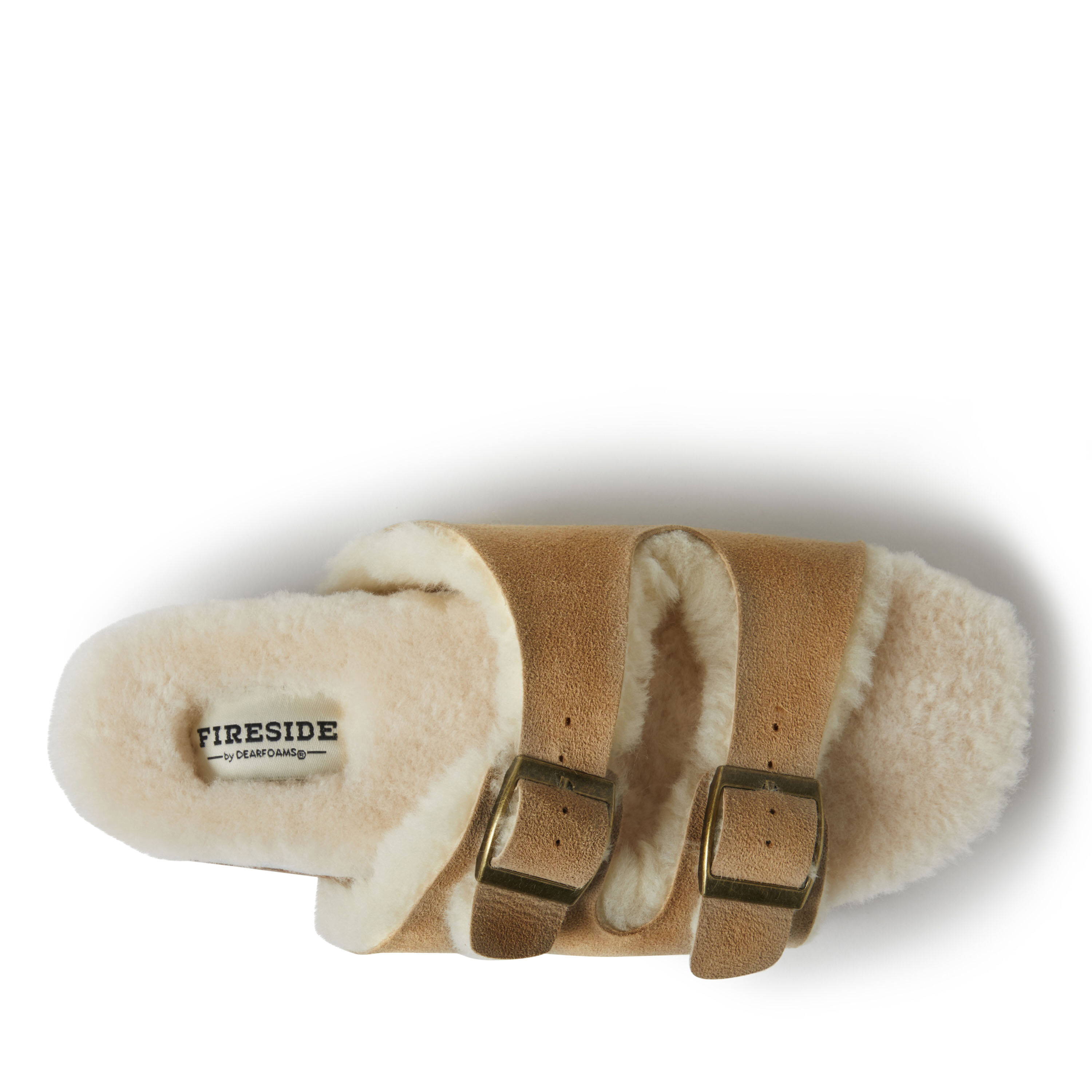 Women's Fireside by Dearfoams Tamworth Cork Molded Footbed Double Band ...