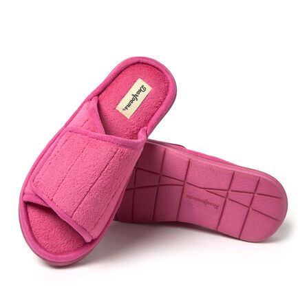 open toe slippers with backs