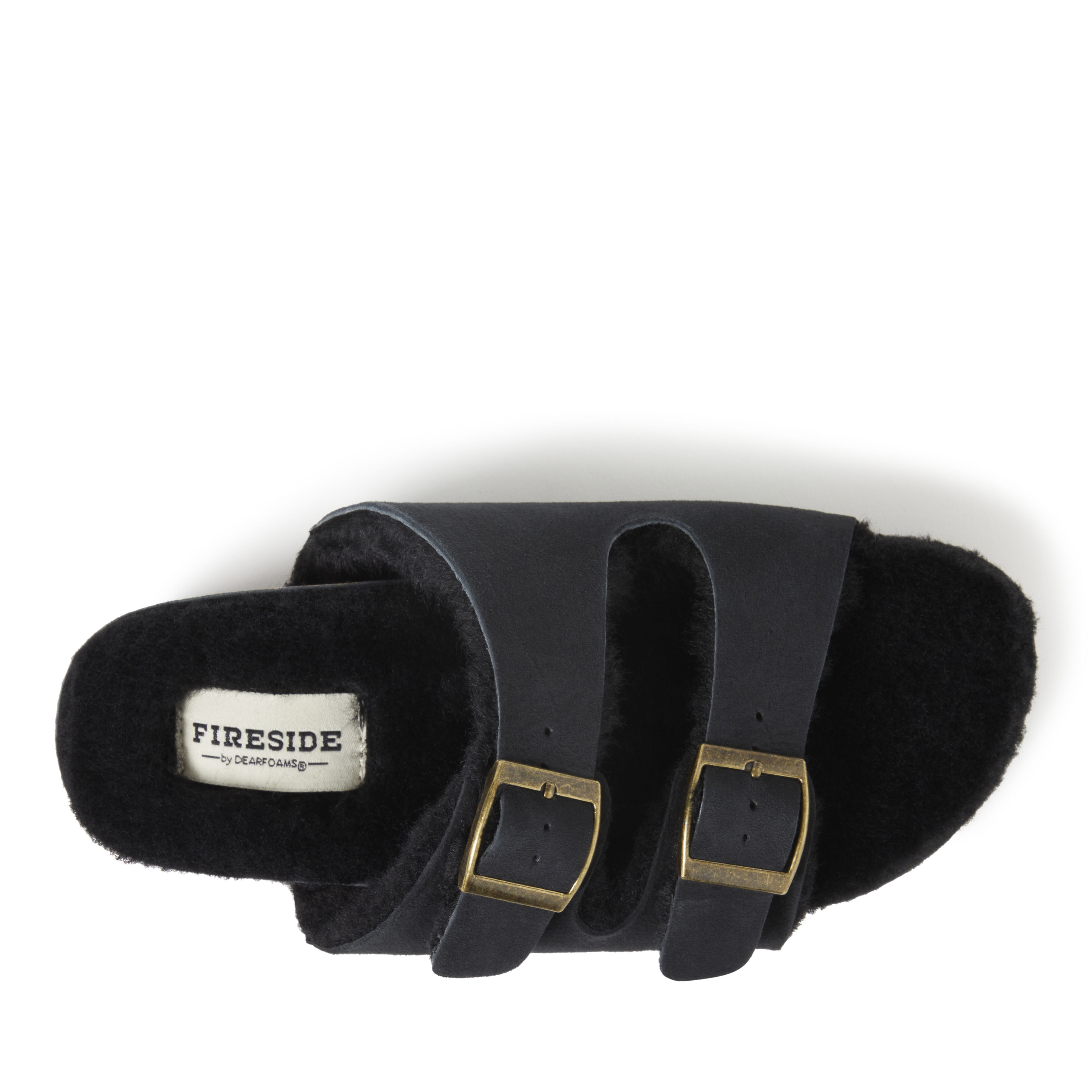 Women's Fireside by Dearfoams Tamworth Cork Molded Footbed Double Band ...