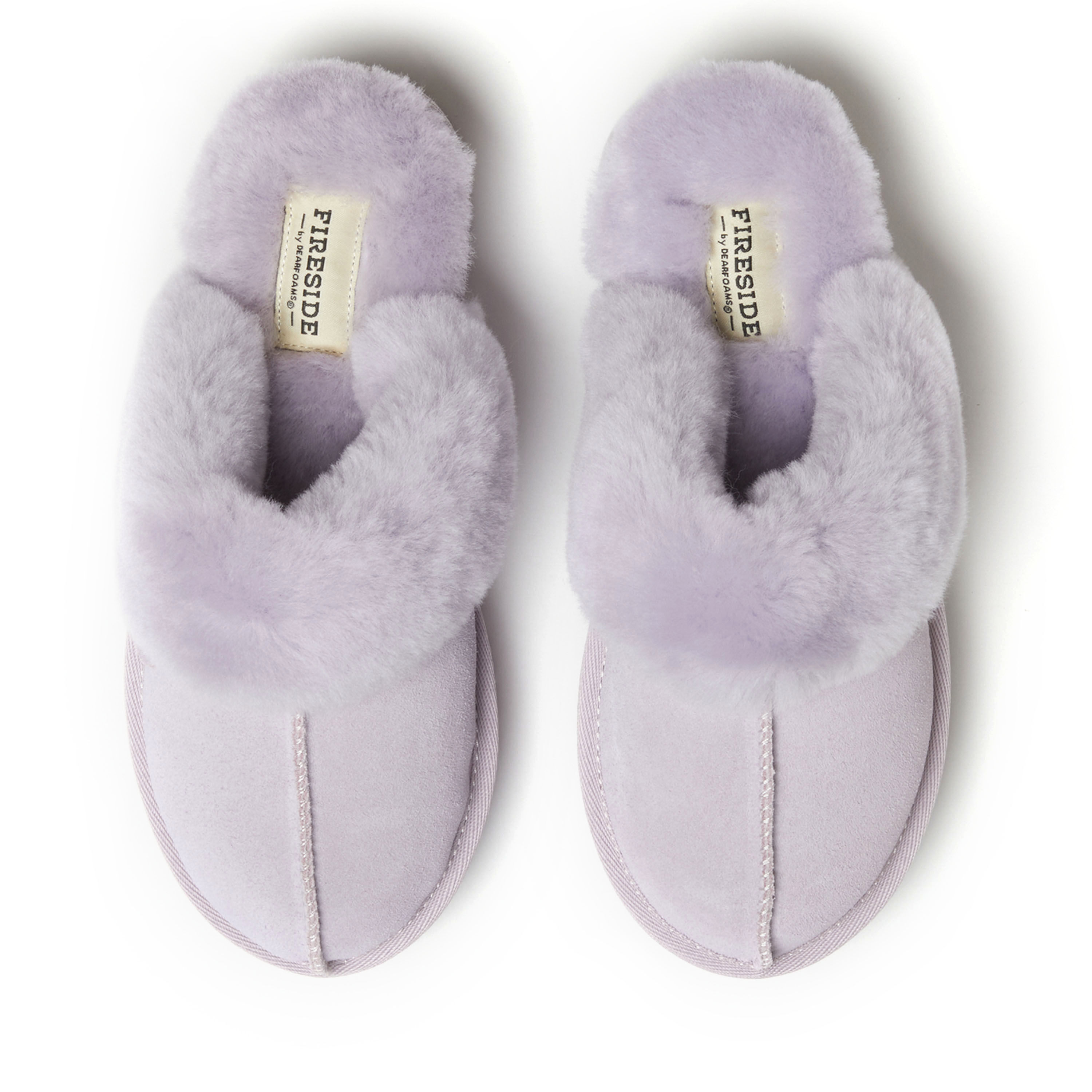 Women's Fireside by Dearfoams Melton Genuine Shearling Platform Scuff