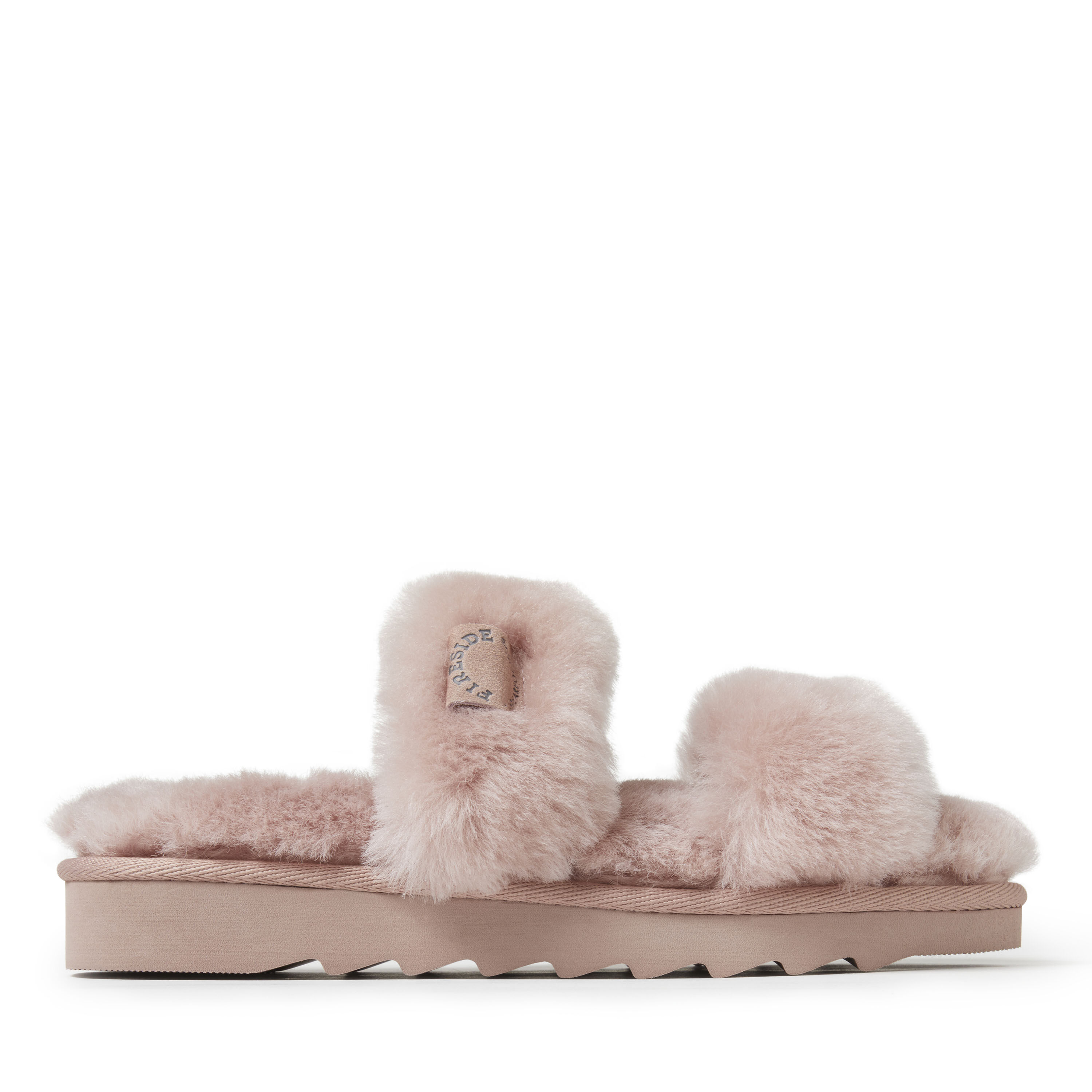 Women's Fireside by Dearfoams Benalla Shearling Double Band Slide