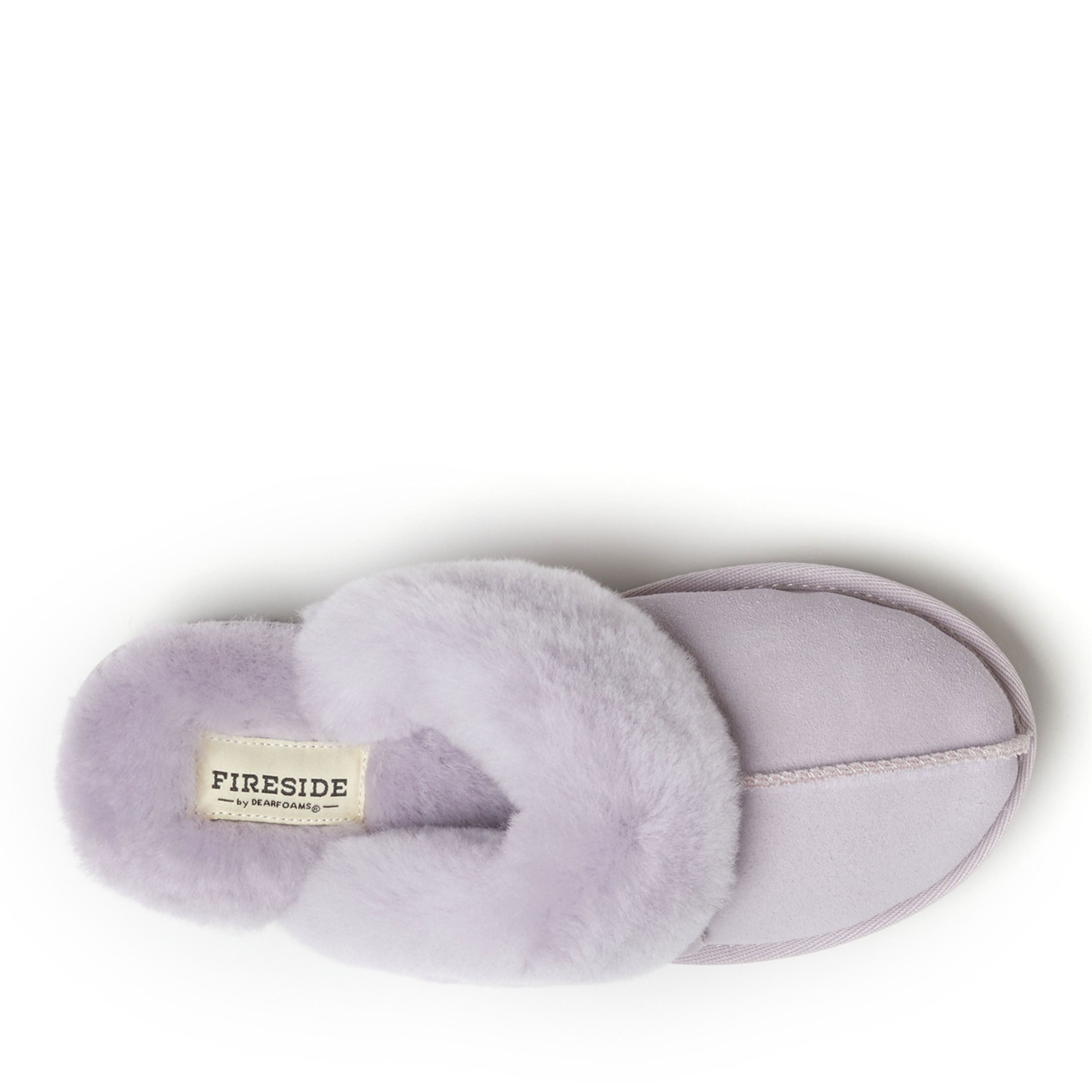 Women's Fireside by Dearfoams Melton Genuine Shearling Platform Scuff